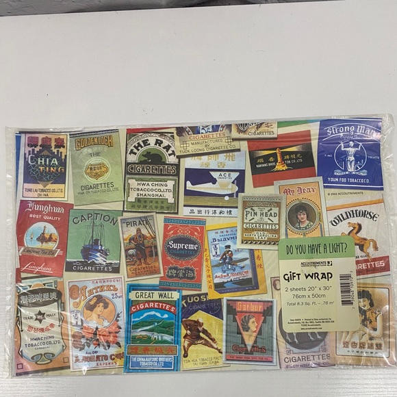 Accoutrements | Other | Vintage Cigarette Tobacco Ads 202 Wrapping ...